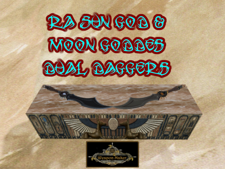 Second Life Marketplace - Ra Sun god & Moon Goddess dual daggers {Unity Maxim} box